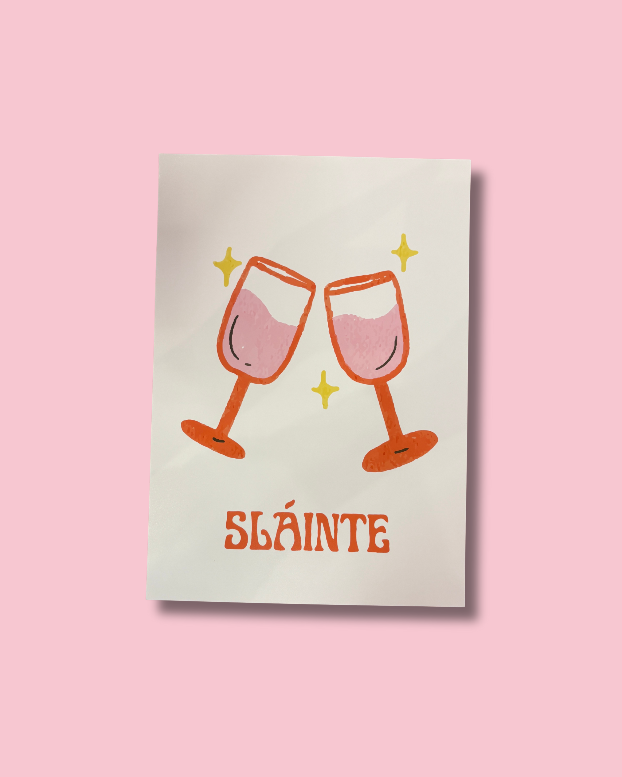 Slainte Wine Print | As Gaeilge – Born & Bred