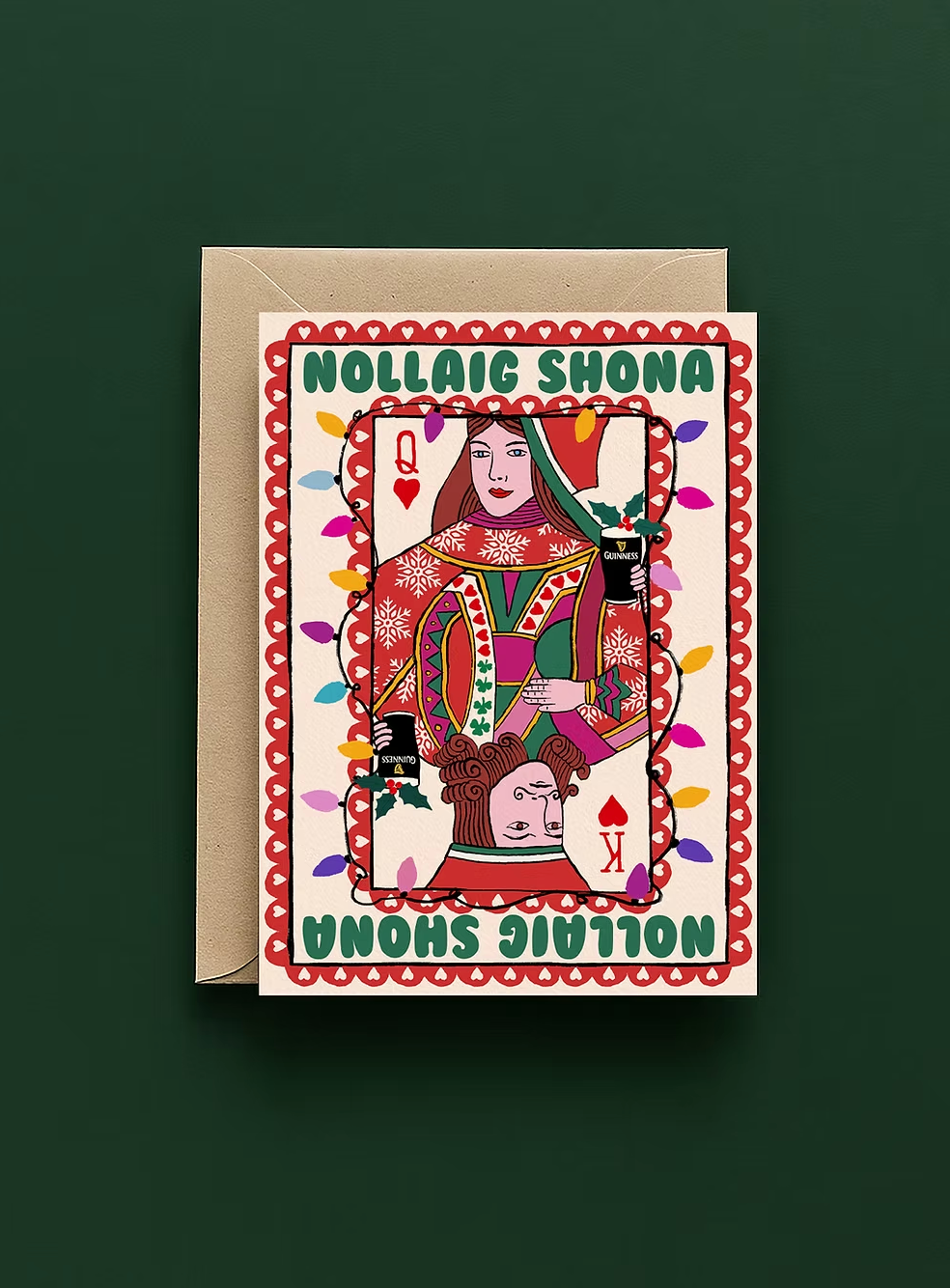 Nollaig Shona Playing Card | Mauds Studio – Born & Bred